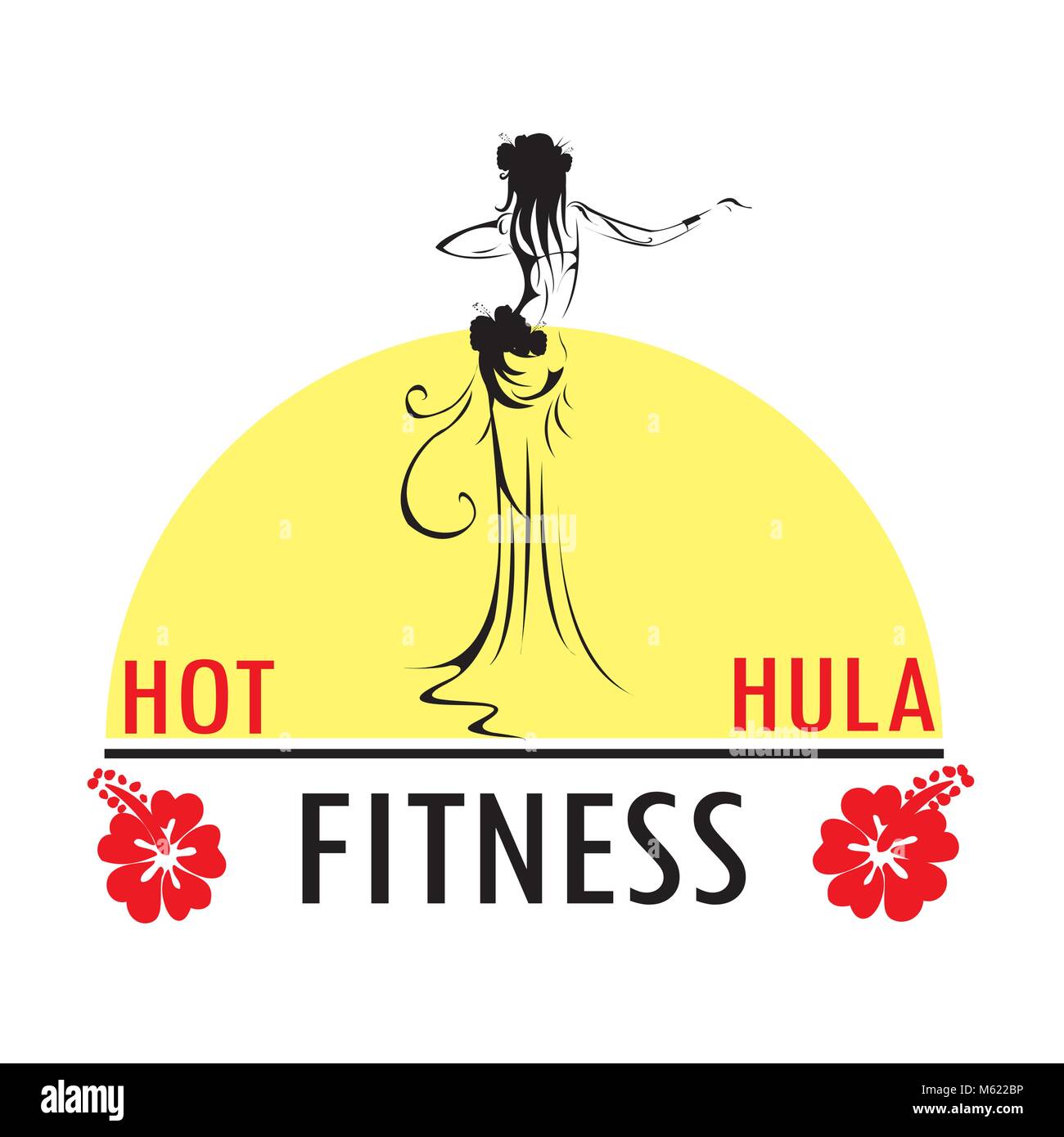 Hawaii vector logo design template. Beautiful Hot Hula fitness icon ...