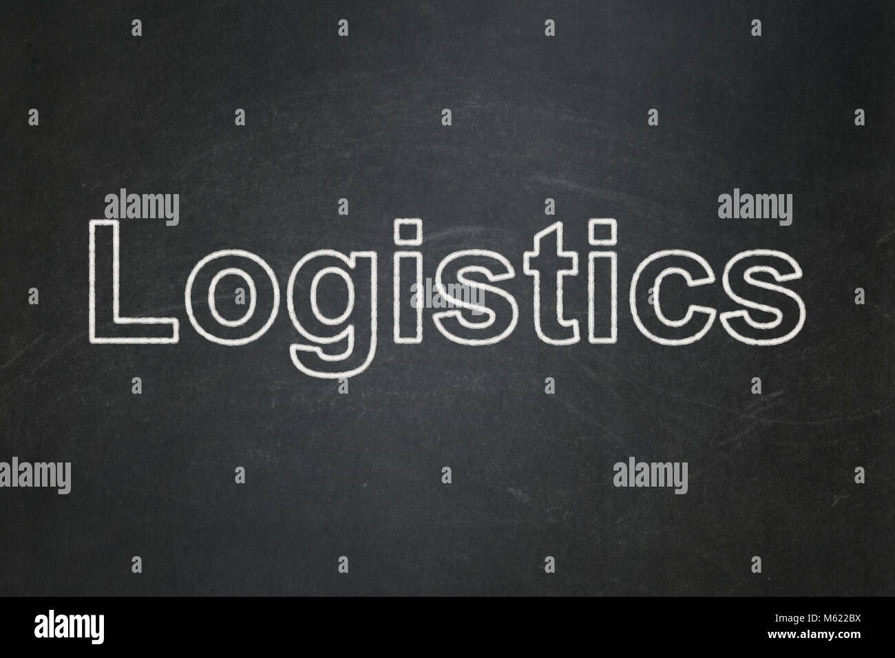 Finance concept: Logistics on chalkboard background Stock Photo - Alamy