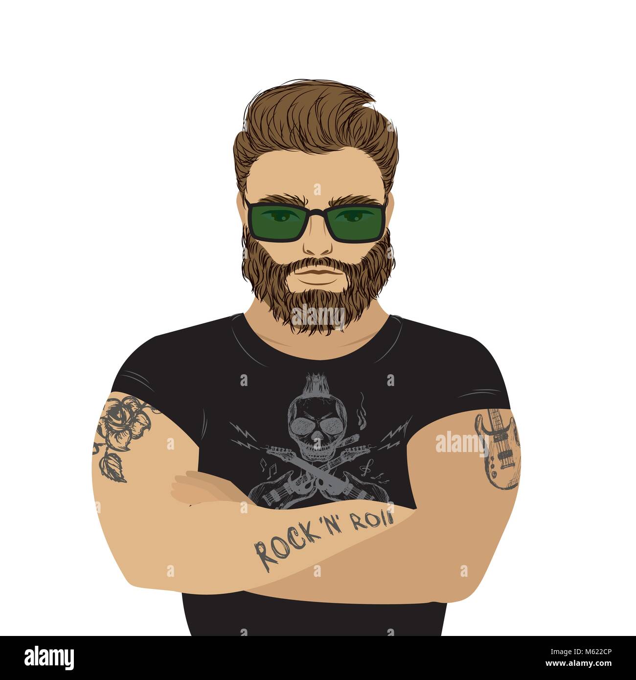 Male biker Stock Vector Images - Alamy