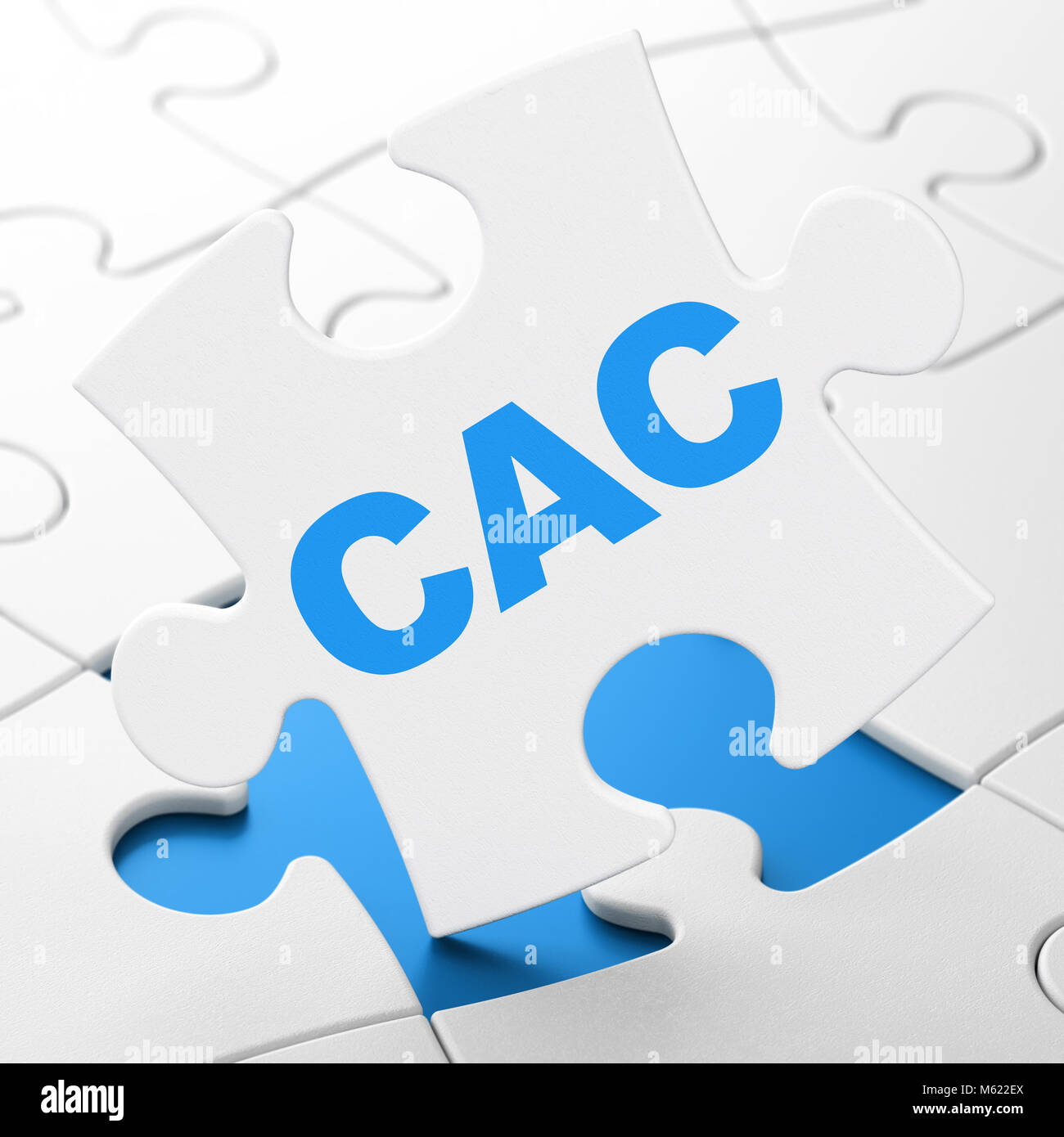 Stock market indexes concept: CAC on puzzle background Stock Photo - Alamy