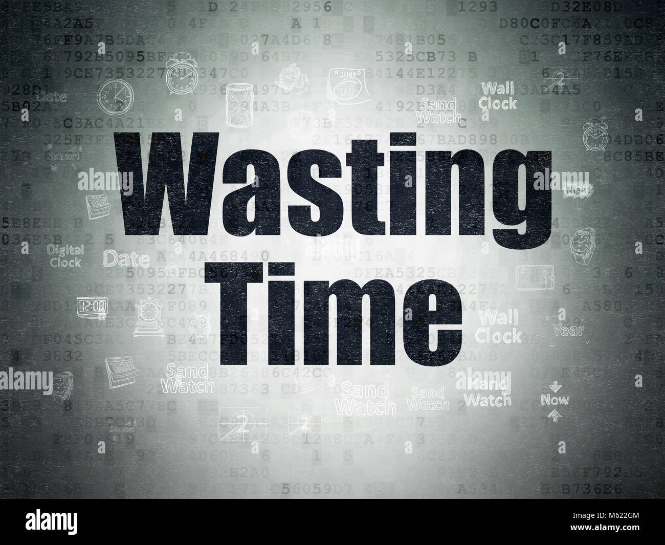 Timeline concept: Wasting Time on Digital Data Paper background Stock ...