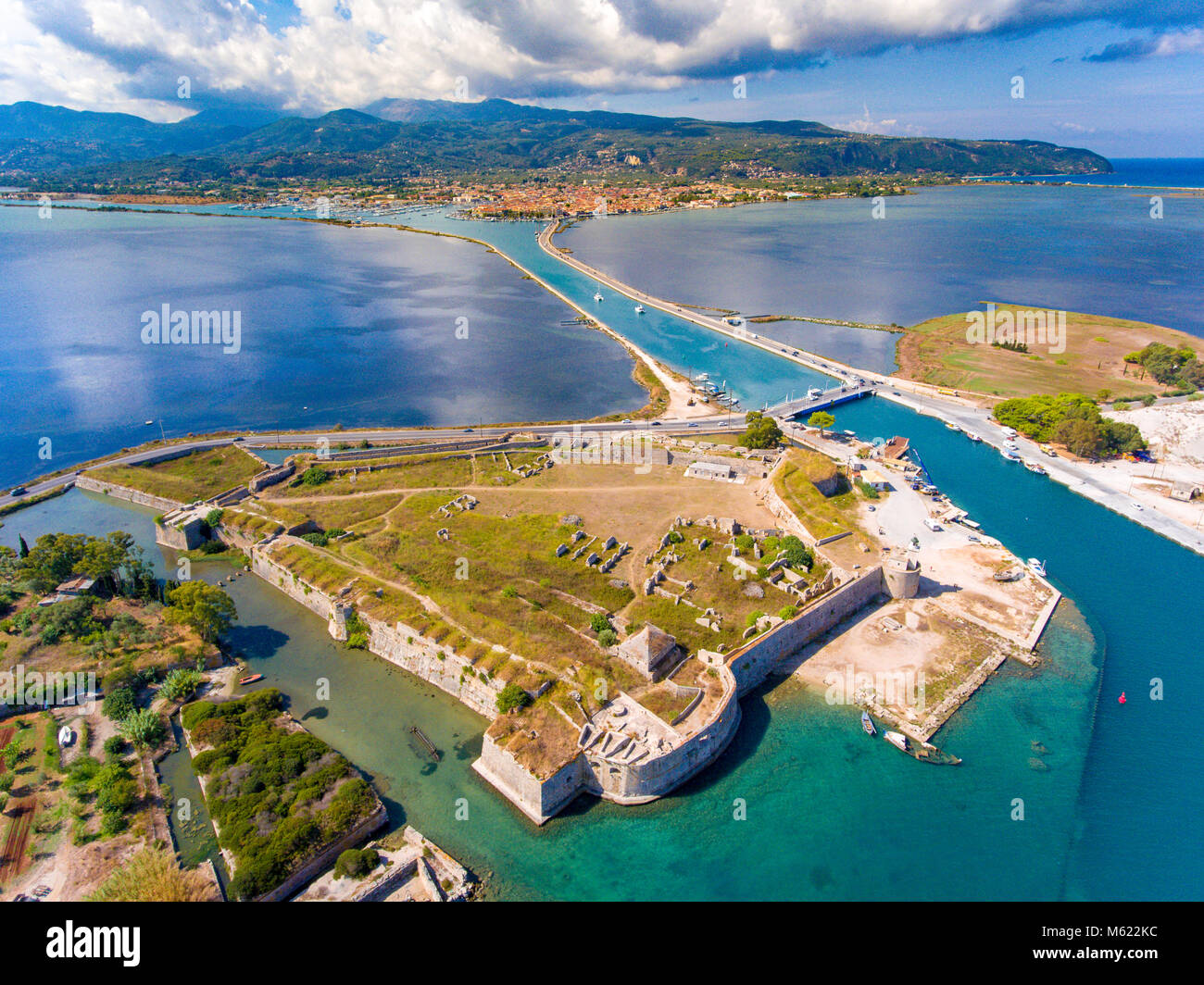Lefkada Island Panorama aerial view Stock Photo - Alamy