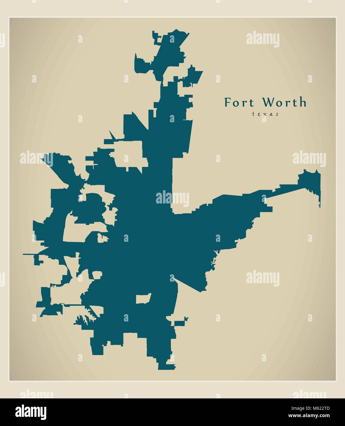 Map of fort worth hi-res stock photography and images - Alamy