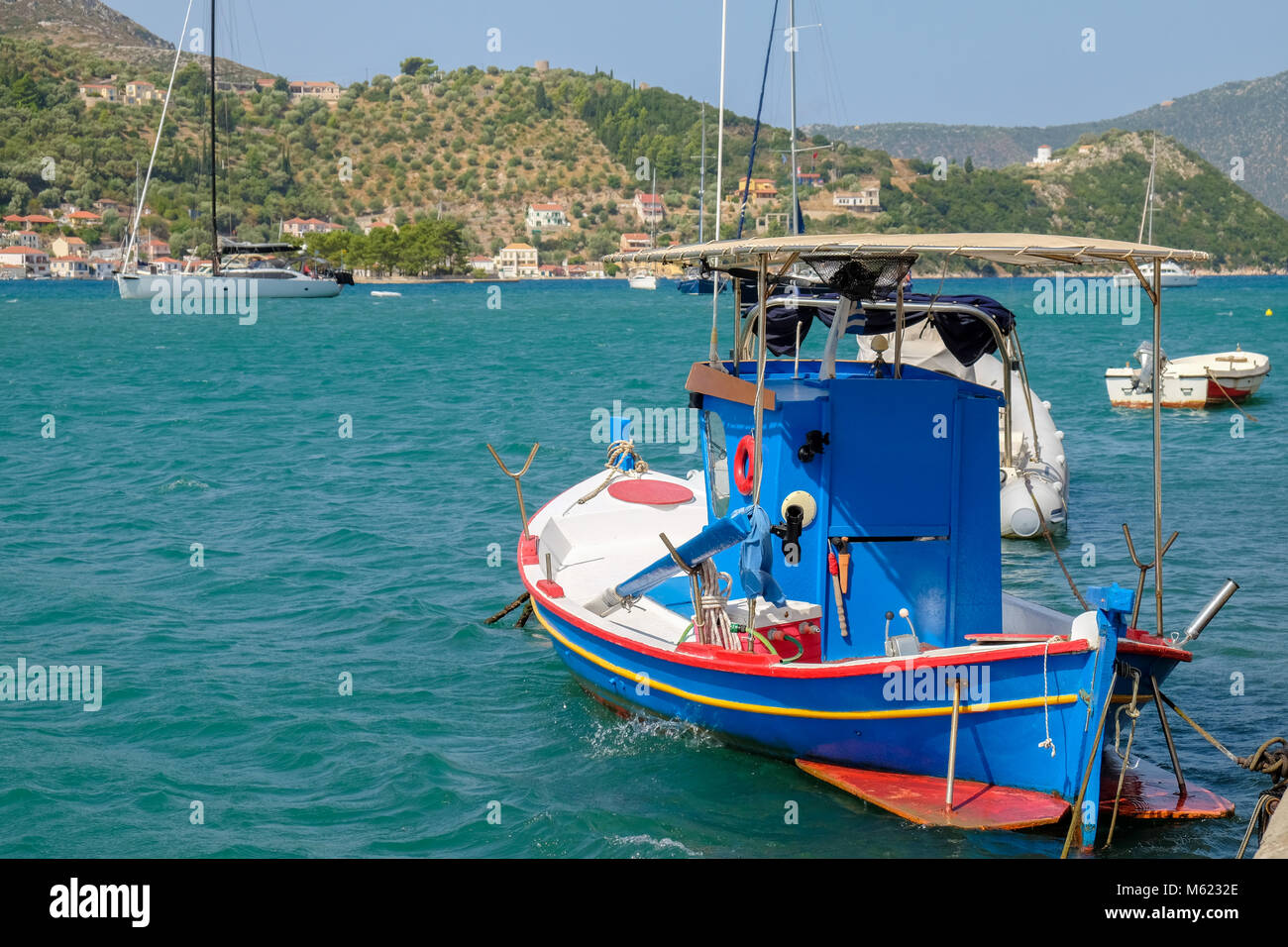 Traditional Greek fishing boat Stock Photo - Alamy