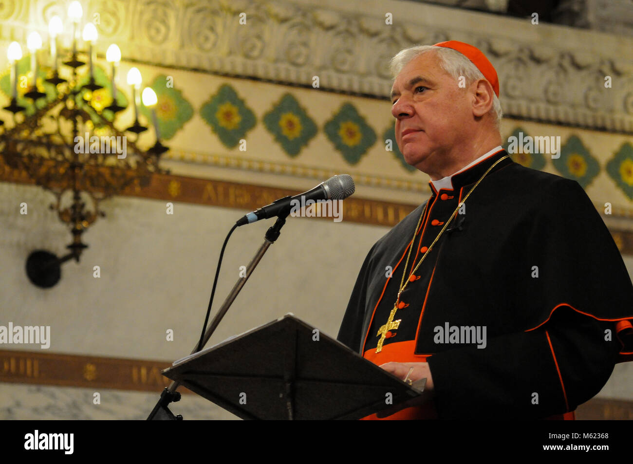 German Cardinal Gerhard Muller talks in Lyon, France Stock Photo - Alamy