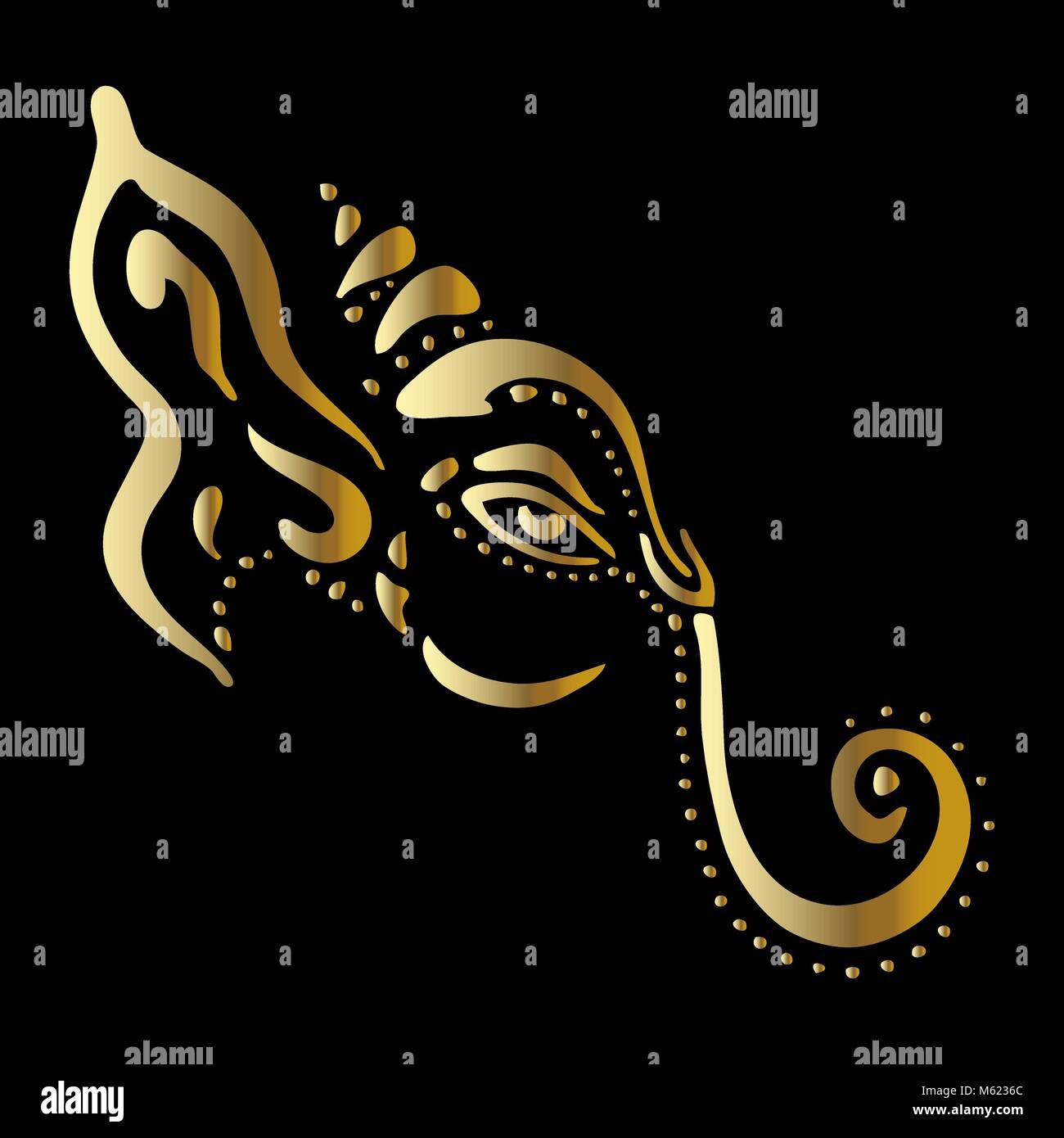 Ganapati statue Stock Vector Images - Alamy