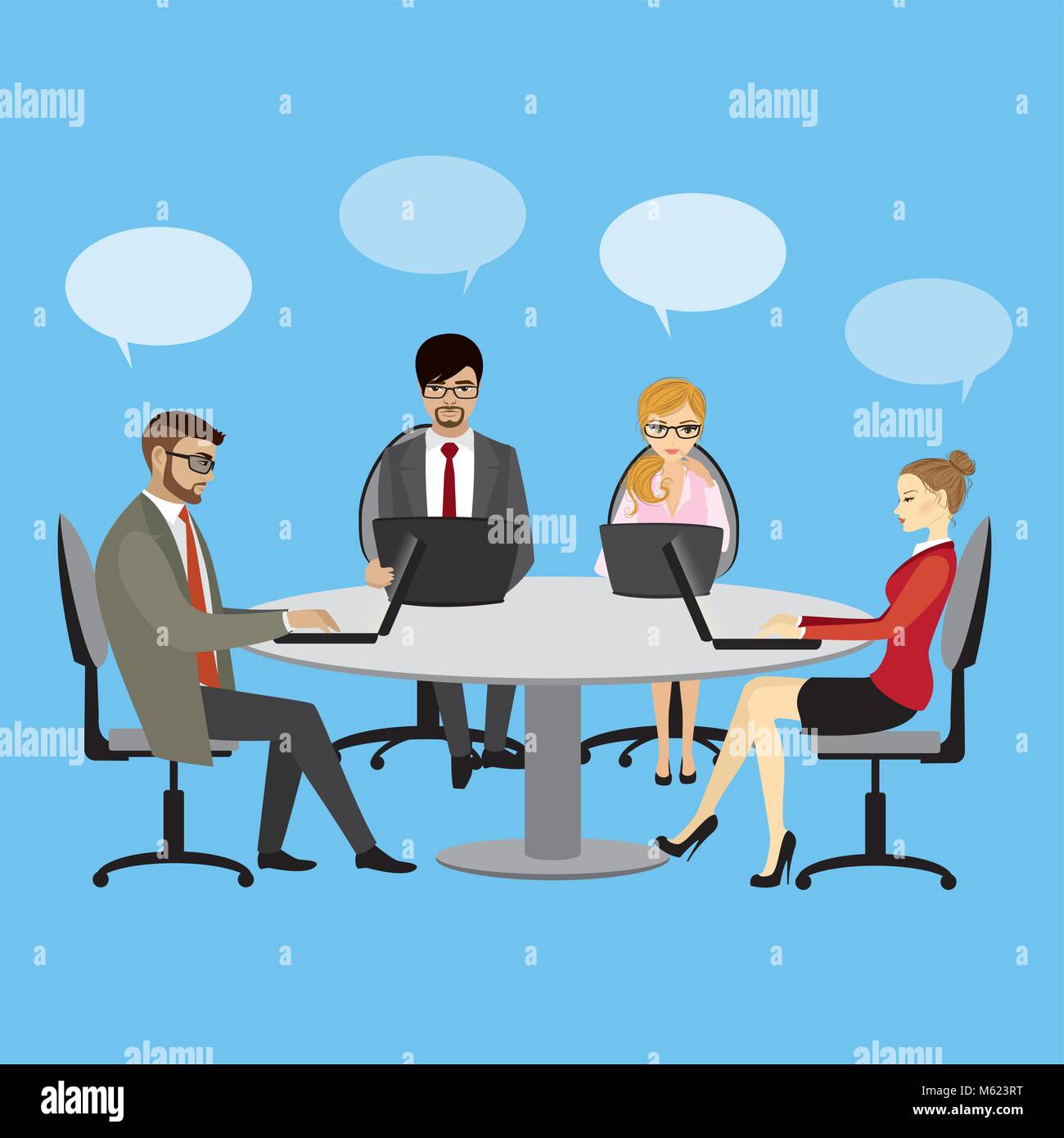 Man woman discussion coffee Stock Vector Images - Alamy