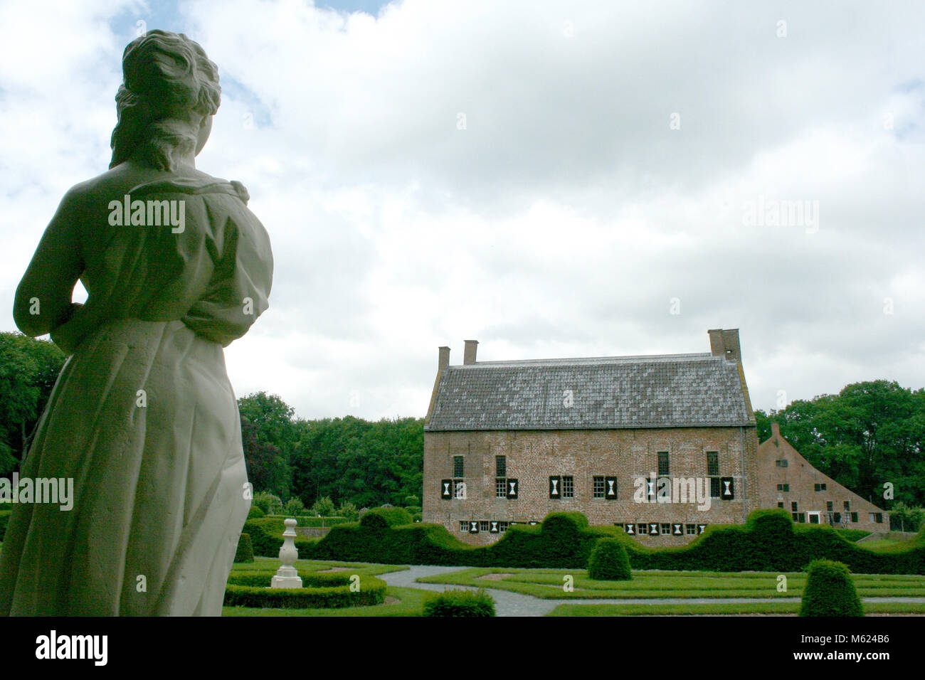 Netherlands,Groningen,Eemsmond,Hefshuizen,Uithuizen, june 2017: Garden ...
