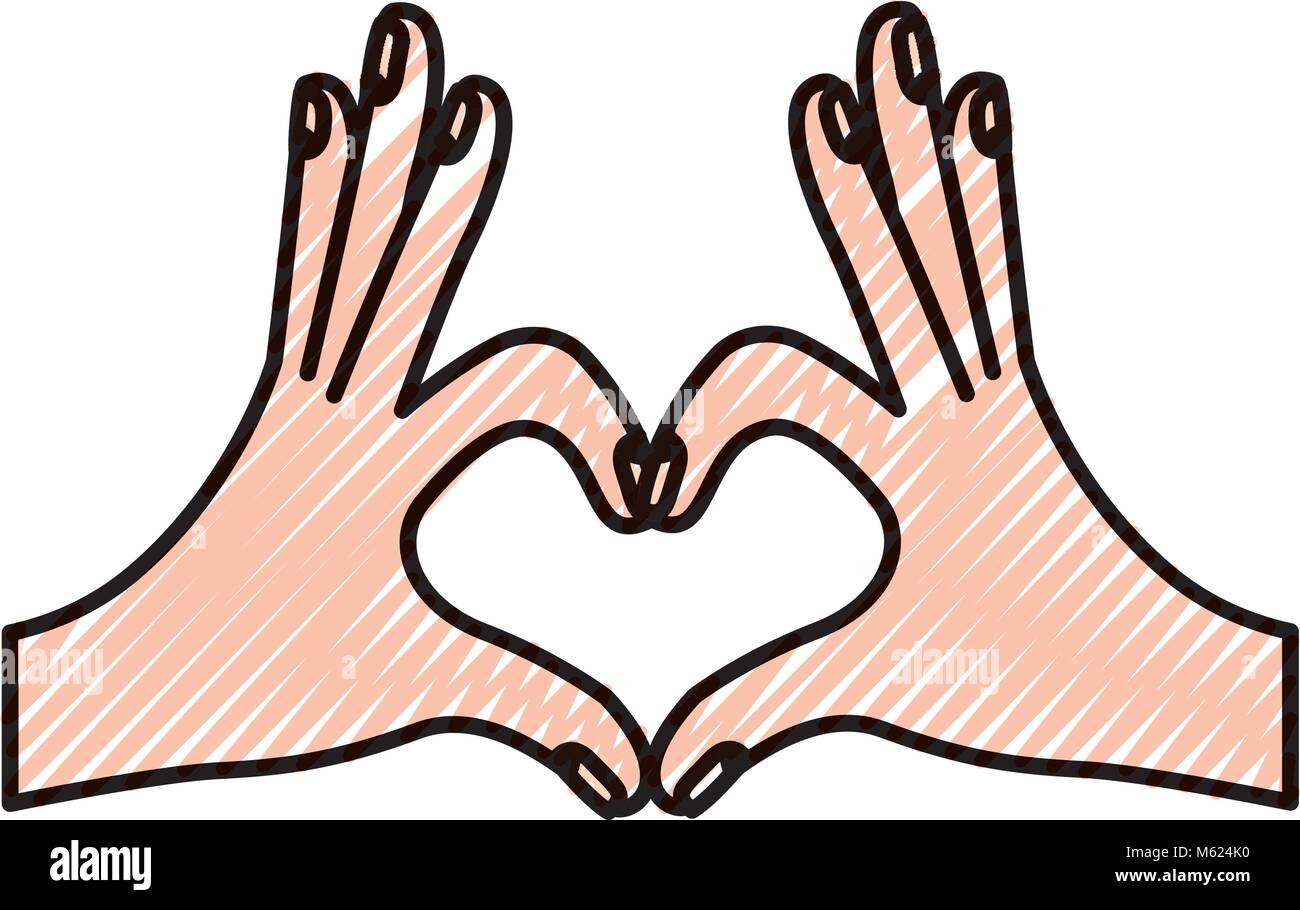 hands forming a heart with fingers Stock Vector Image & Art - Alamy