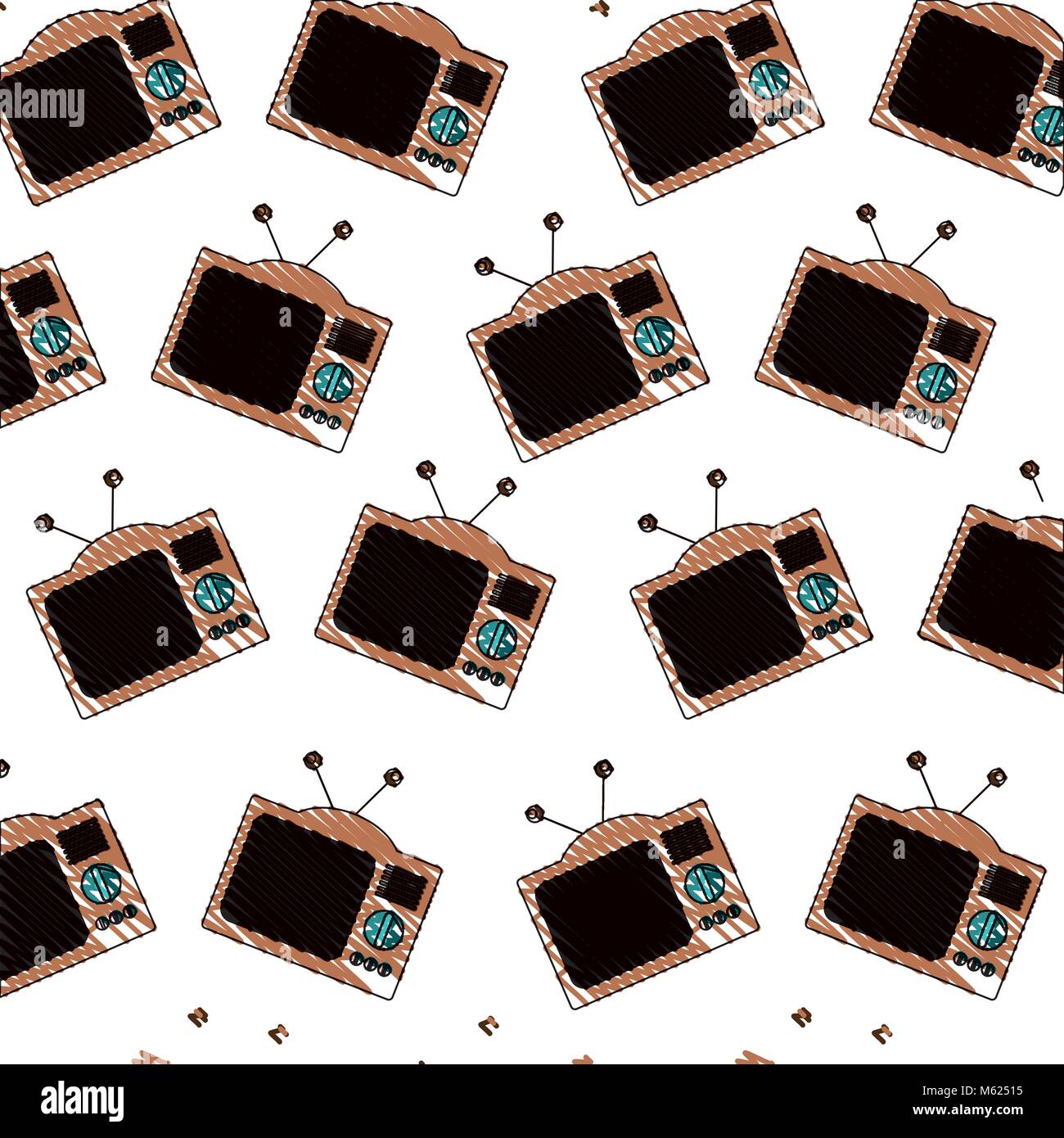 Retro tv pattern Stock Vector Images - Alamy