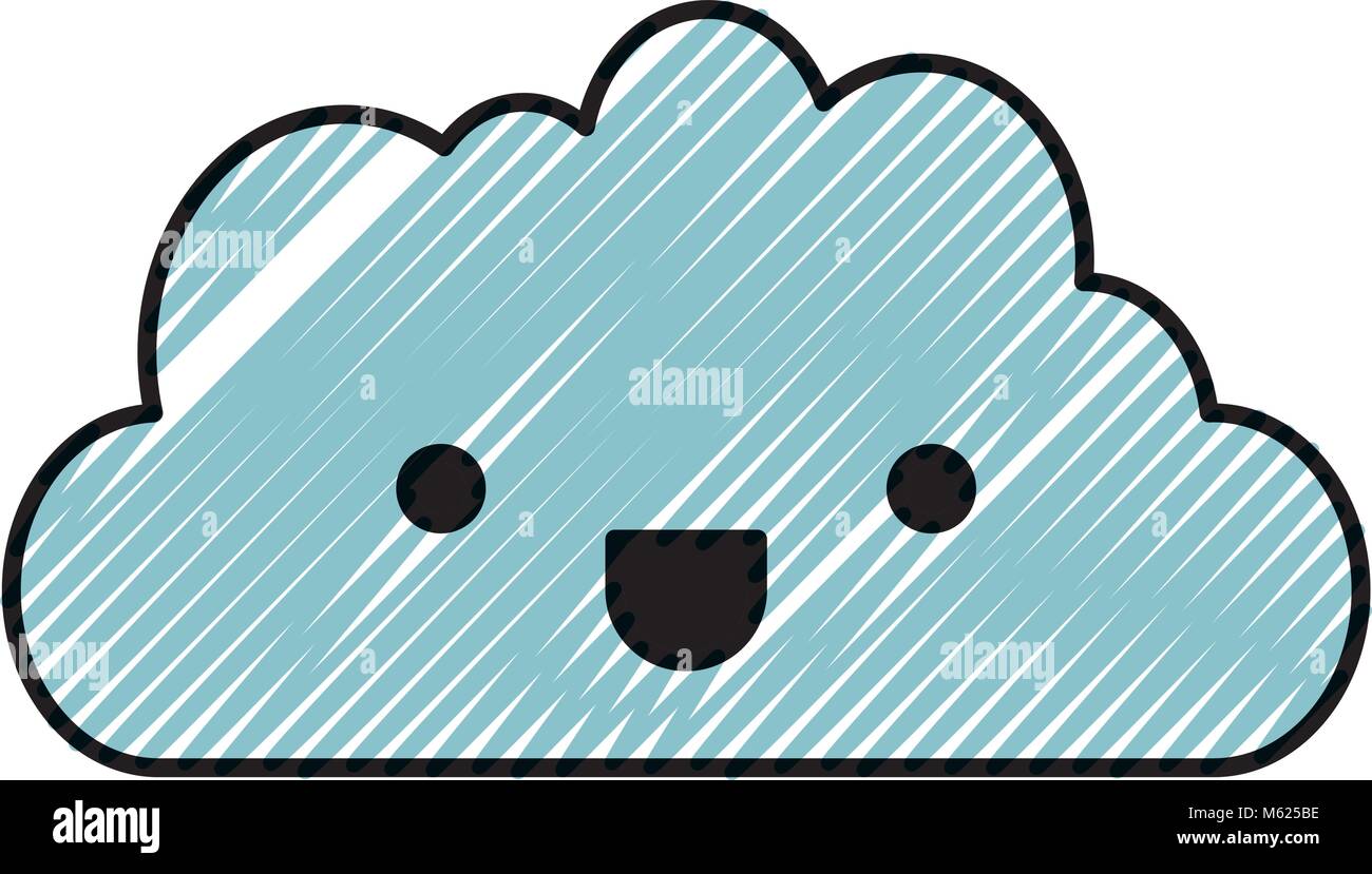 cute clouds kawaii characters Stock Vector Image & Art - Alamy