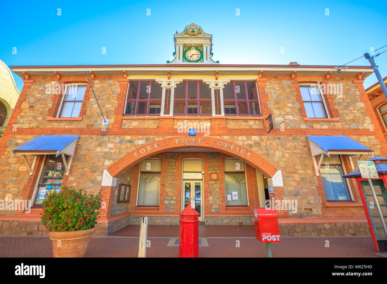 York, Australia - Dec 25, 2017: York Post Office built in 1893 with ...