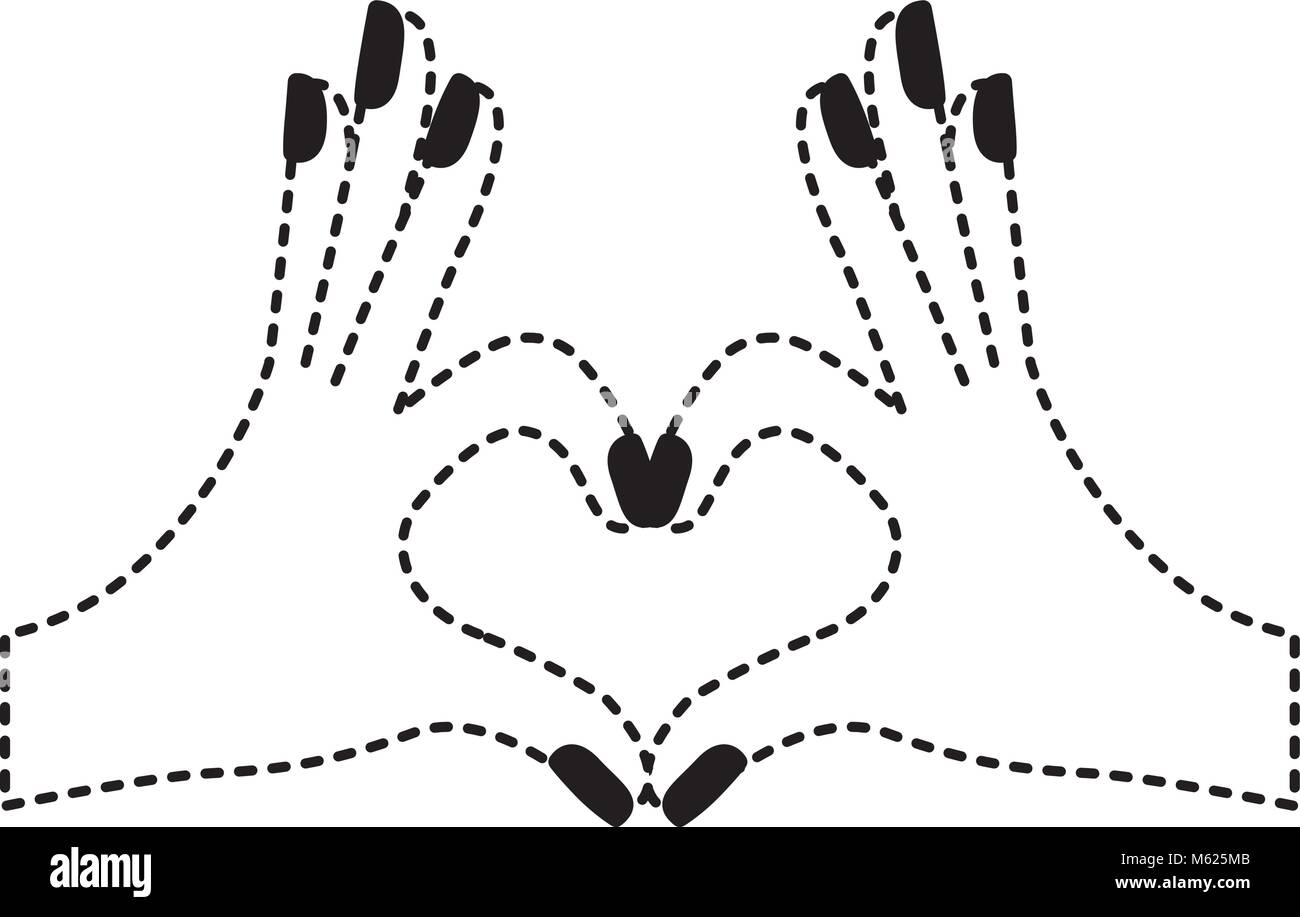 hands forming a heart with fingers Stock Vector Image & Art - Alamy