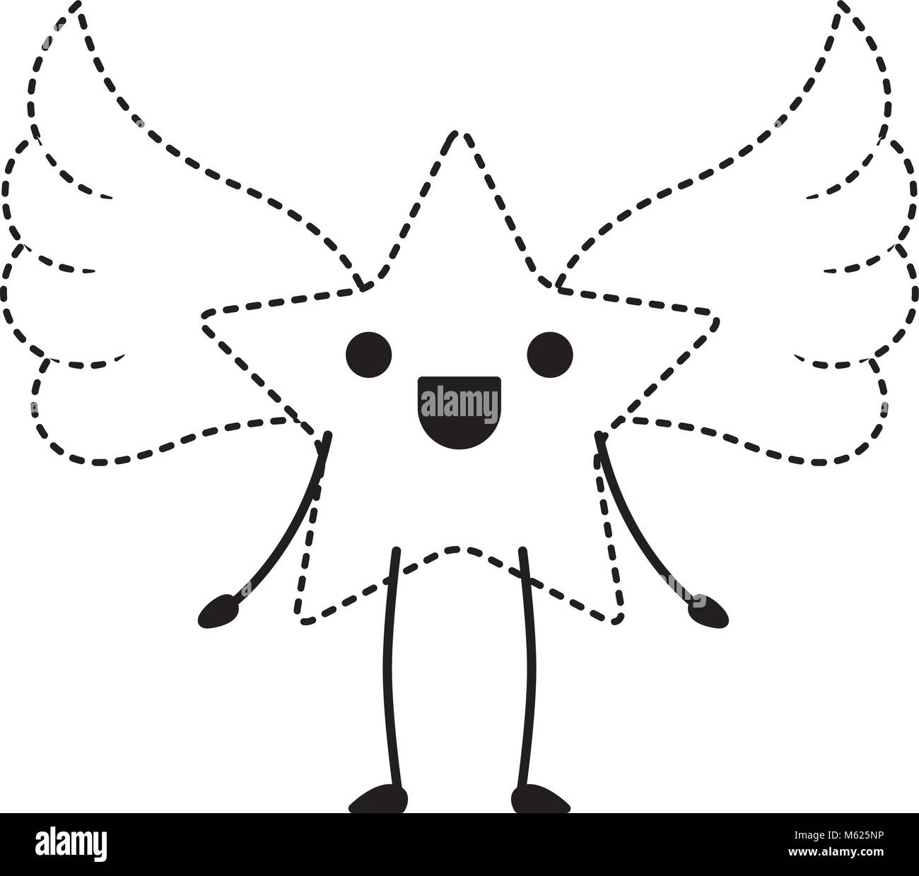 cute star with wings kawaii character Stock Vector Image & Art - Alamy