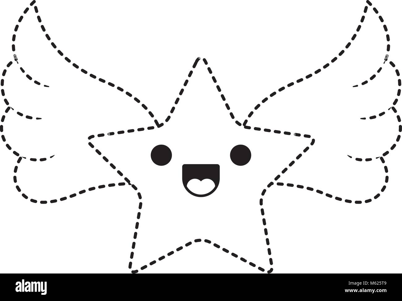 cute star with wings kawaii character Stock Vector Image & Art - Alamy