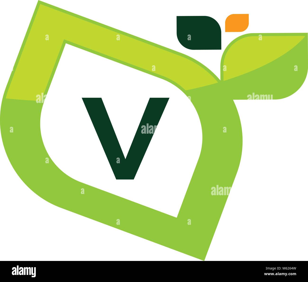 Leaf Initial V Logo Design Template Vector Stock Vector Image & Art - Alamy