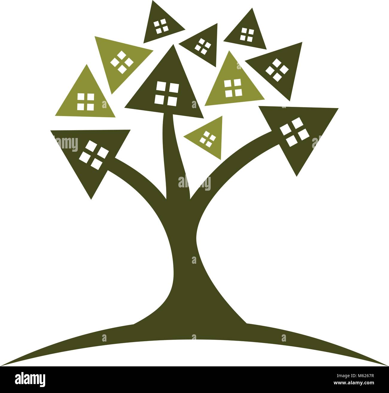 Tree of House Stock Vector Image & Art - Alamy