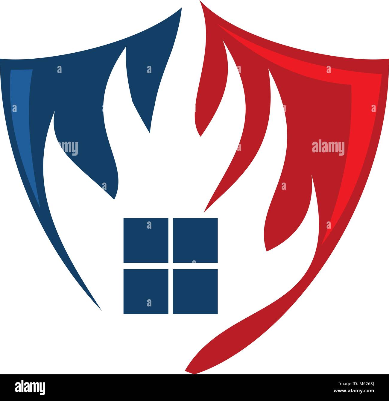 Fire Shield Logo Design Template Vector Stock Vector Image & Art - Alamy