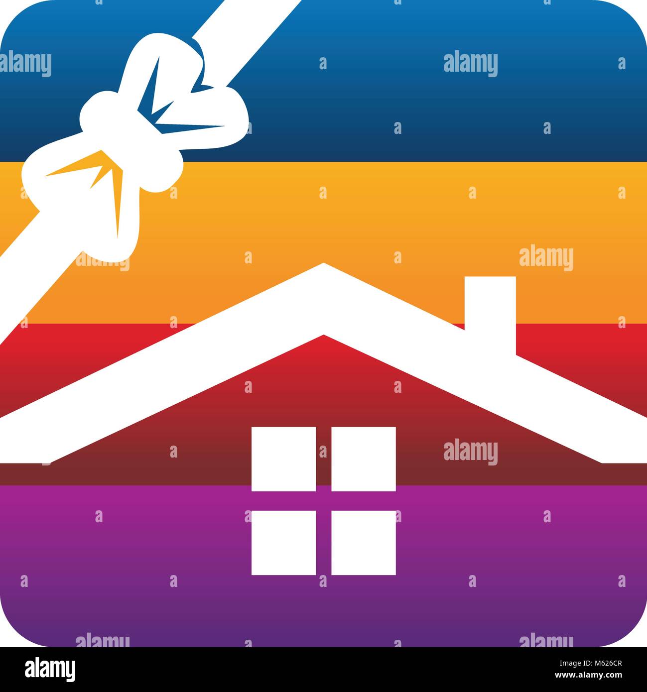 Home Ribbon Logo Design Template Vector Stock Vector Image & Art - Alamy