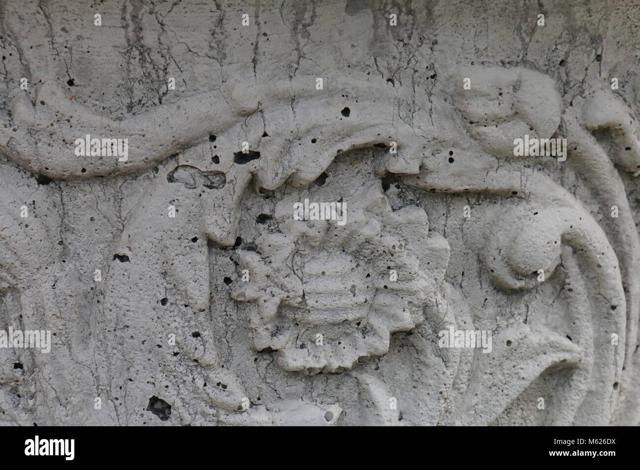 Stone flower pot detail Stock Photo - Alamy