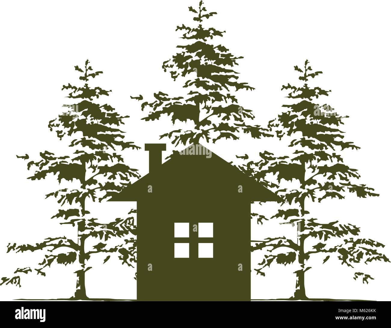 Cedar lodge Stock Vector Images - Alamy
