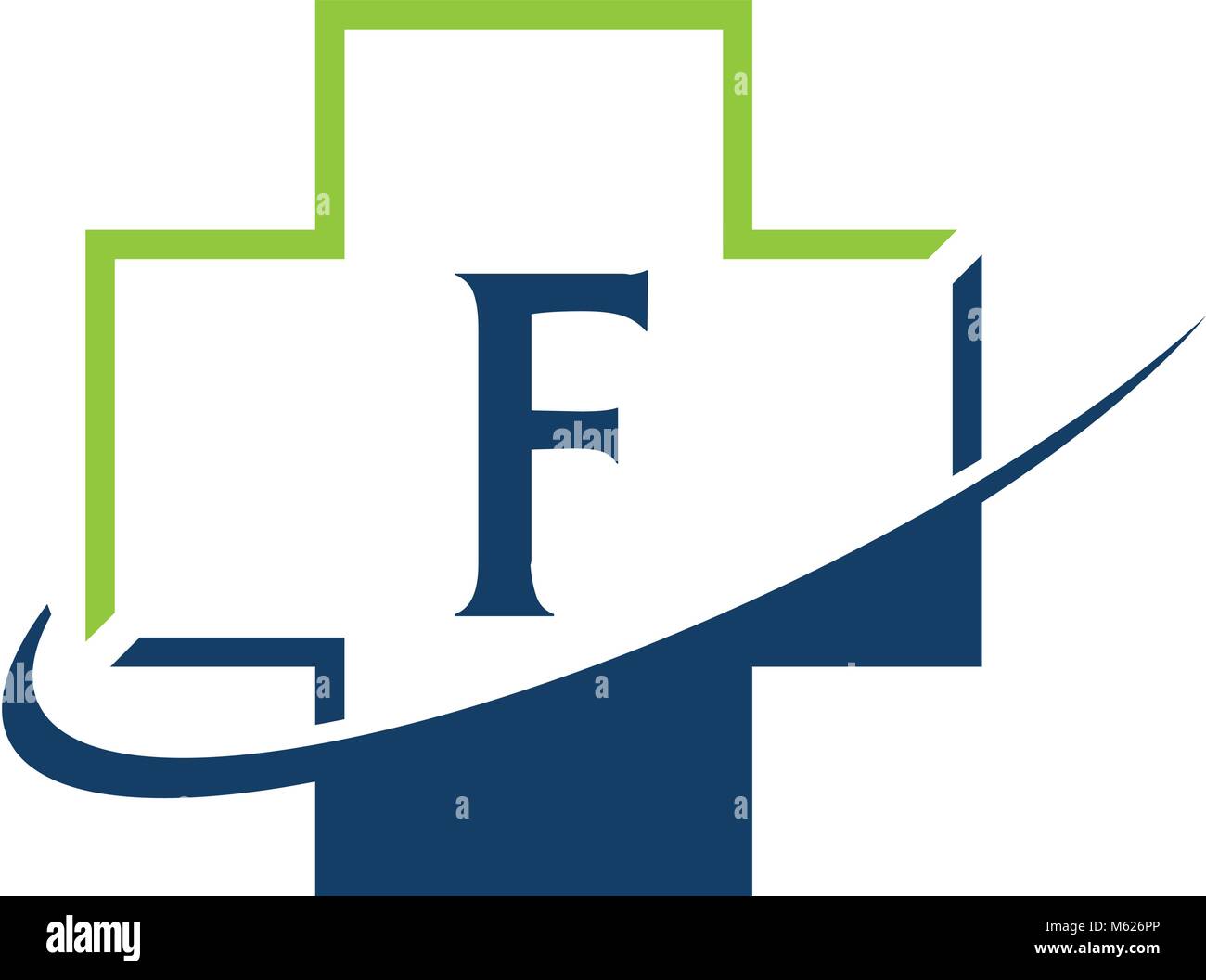 Cross Healthcare Letter F Stock Vector Image & Art - Alamy