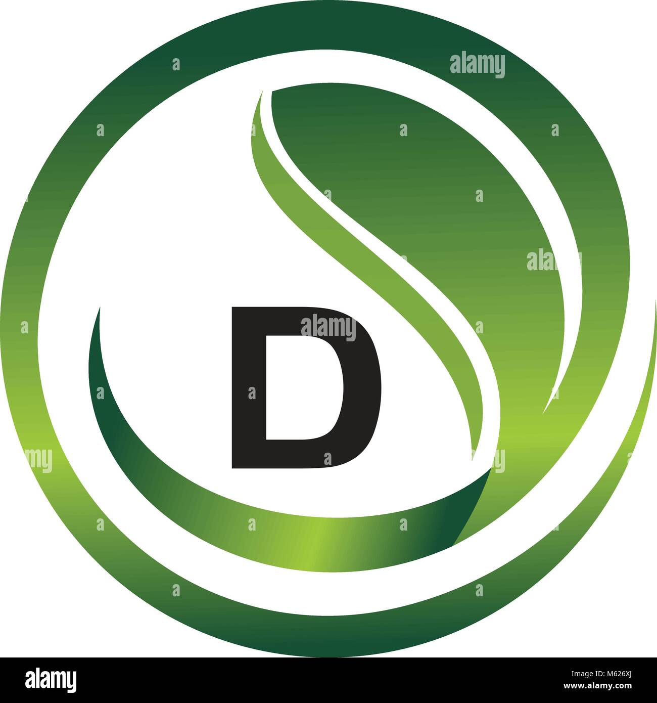 Leaf Initial D Logo Design Template Vector Stock Vector Image & Art - Alamy