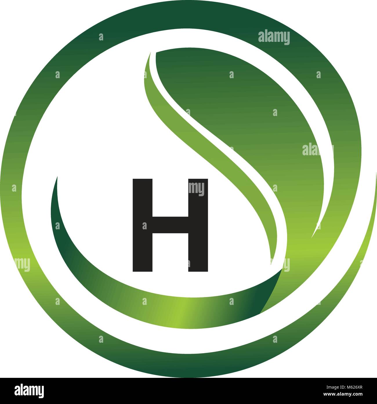 Leaf Initial H Logo Design Template Vector Stock Vector Image & Art - Alamy