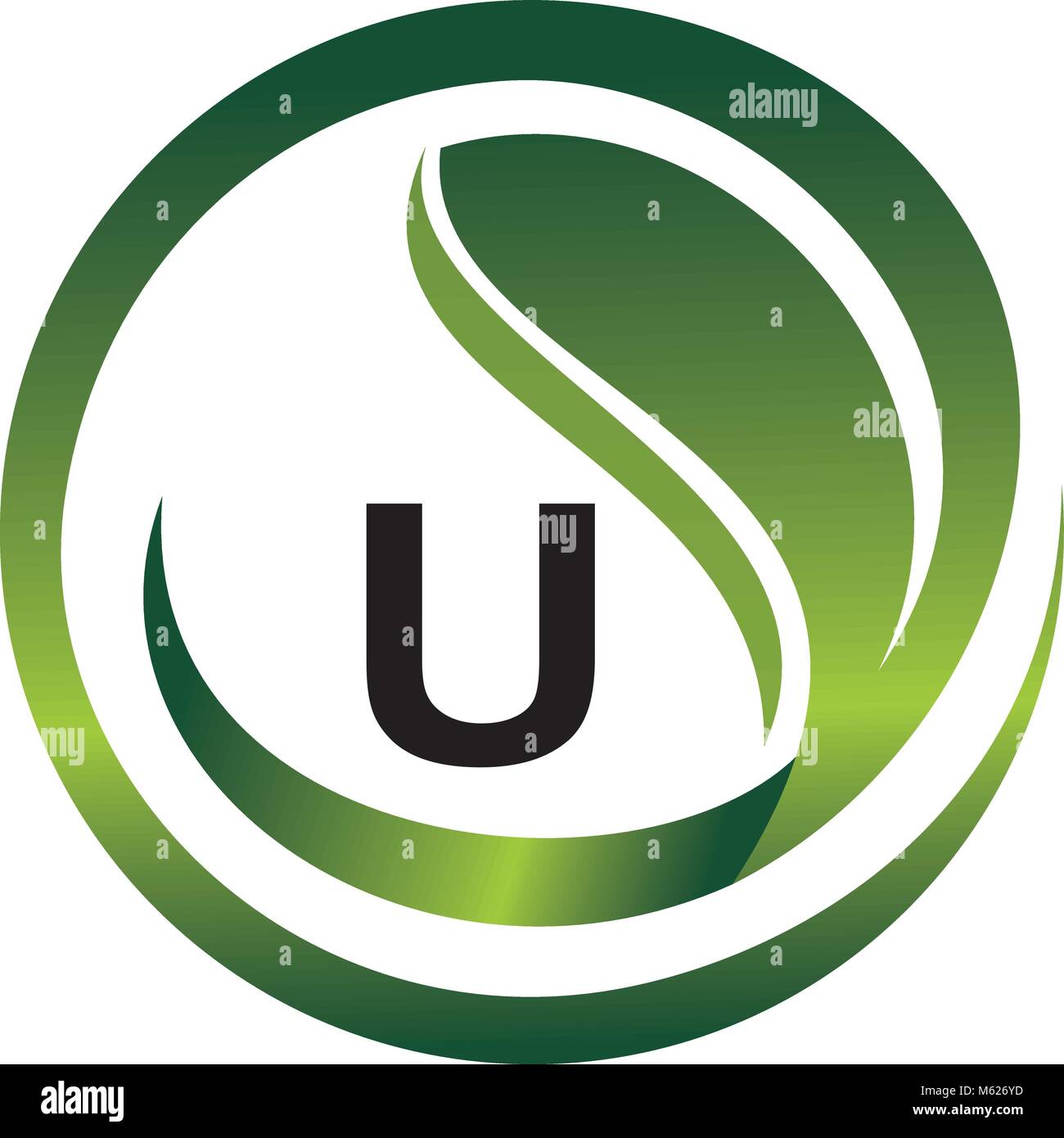 Leaf Initial U Logo Design Template Vector Stock Vector Image & Art - Alamy