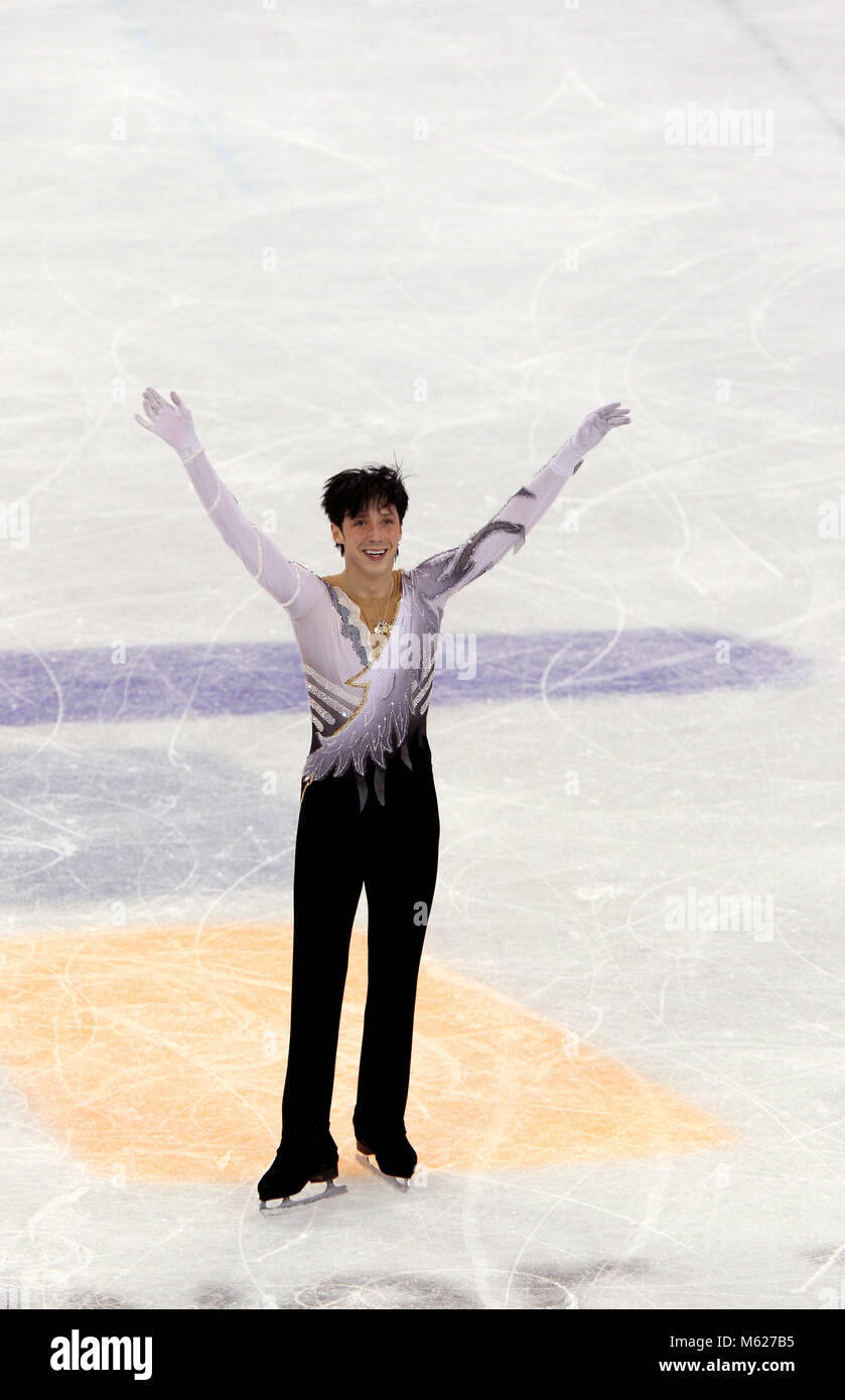 Johnny Weir of the United States during the Olympic Men's Free Skating ...