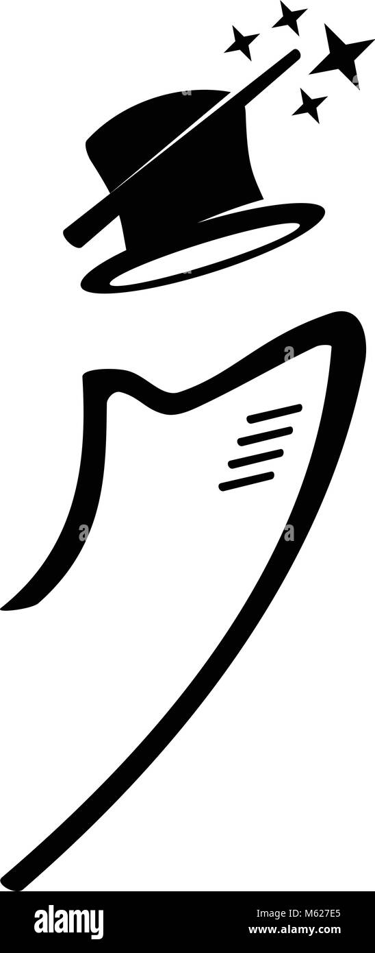 Magician Logo Design Template Vector Stock Vector Image & Art - Alamy