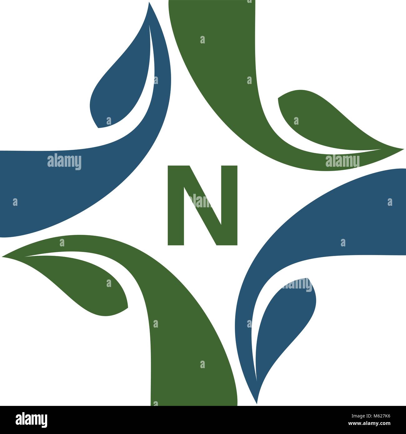 Medical Herbal Initial N Stock Vector Image & Art - Alamy
