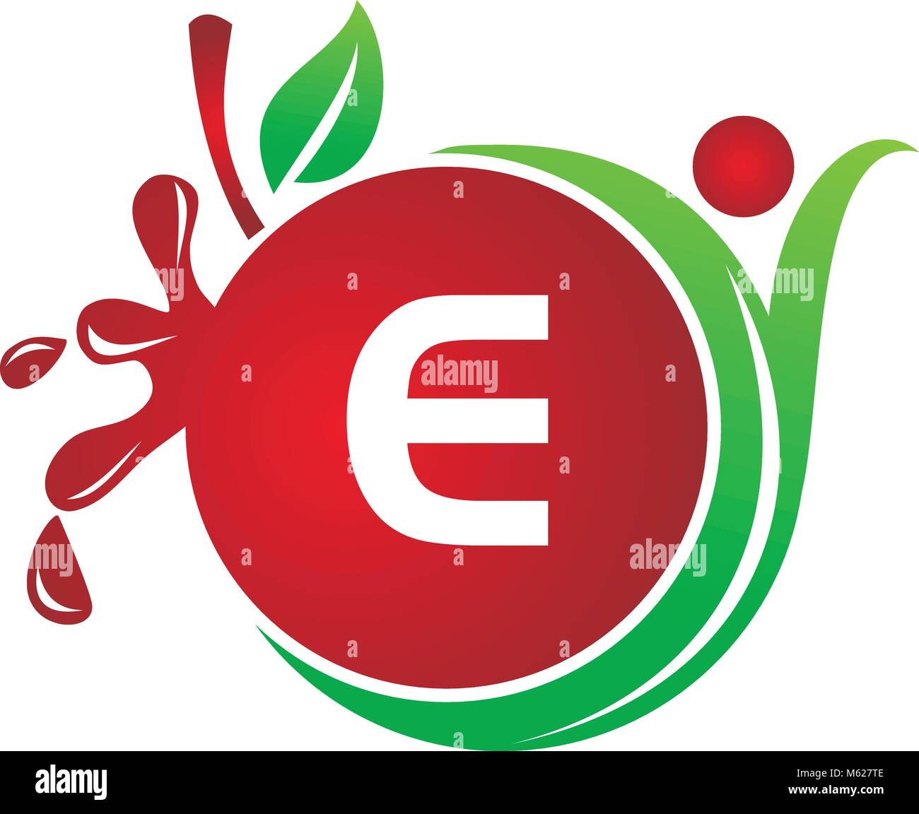 Health Fruit Juice Initial E Stock Vector Image & Art - Alamy