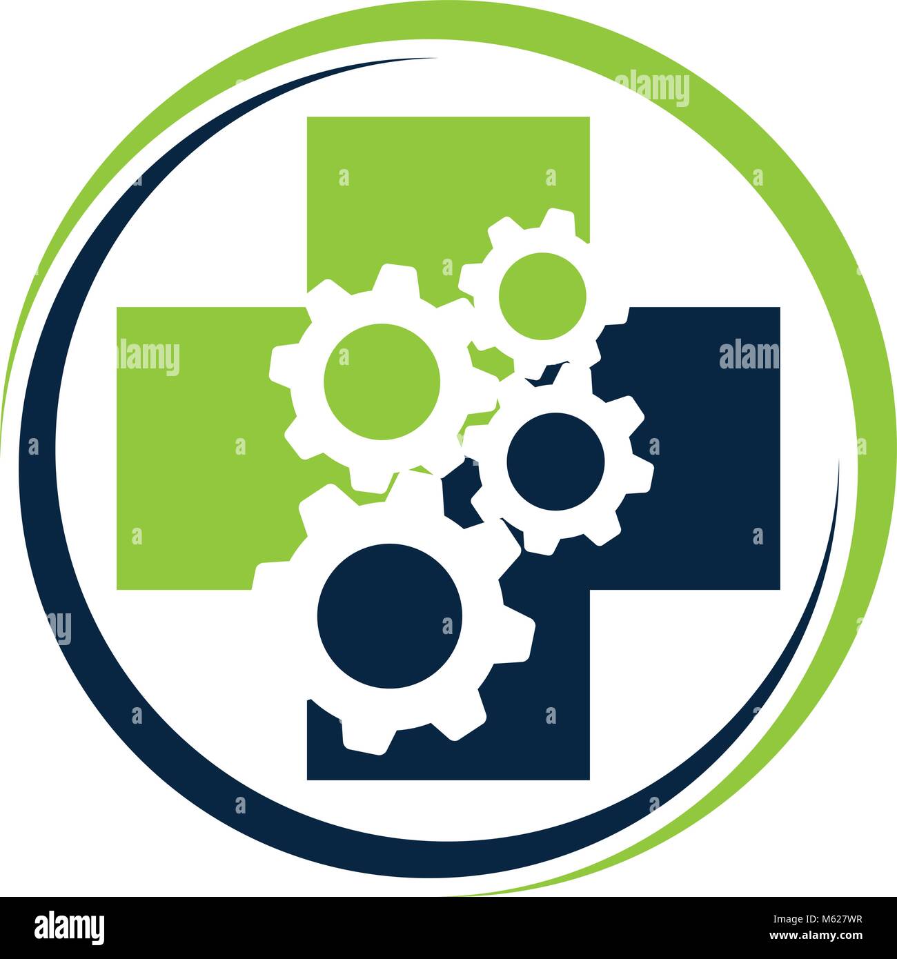 Health Gear Logo Design Template Vector Stock Vector Image & Art - Alamy