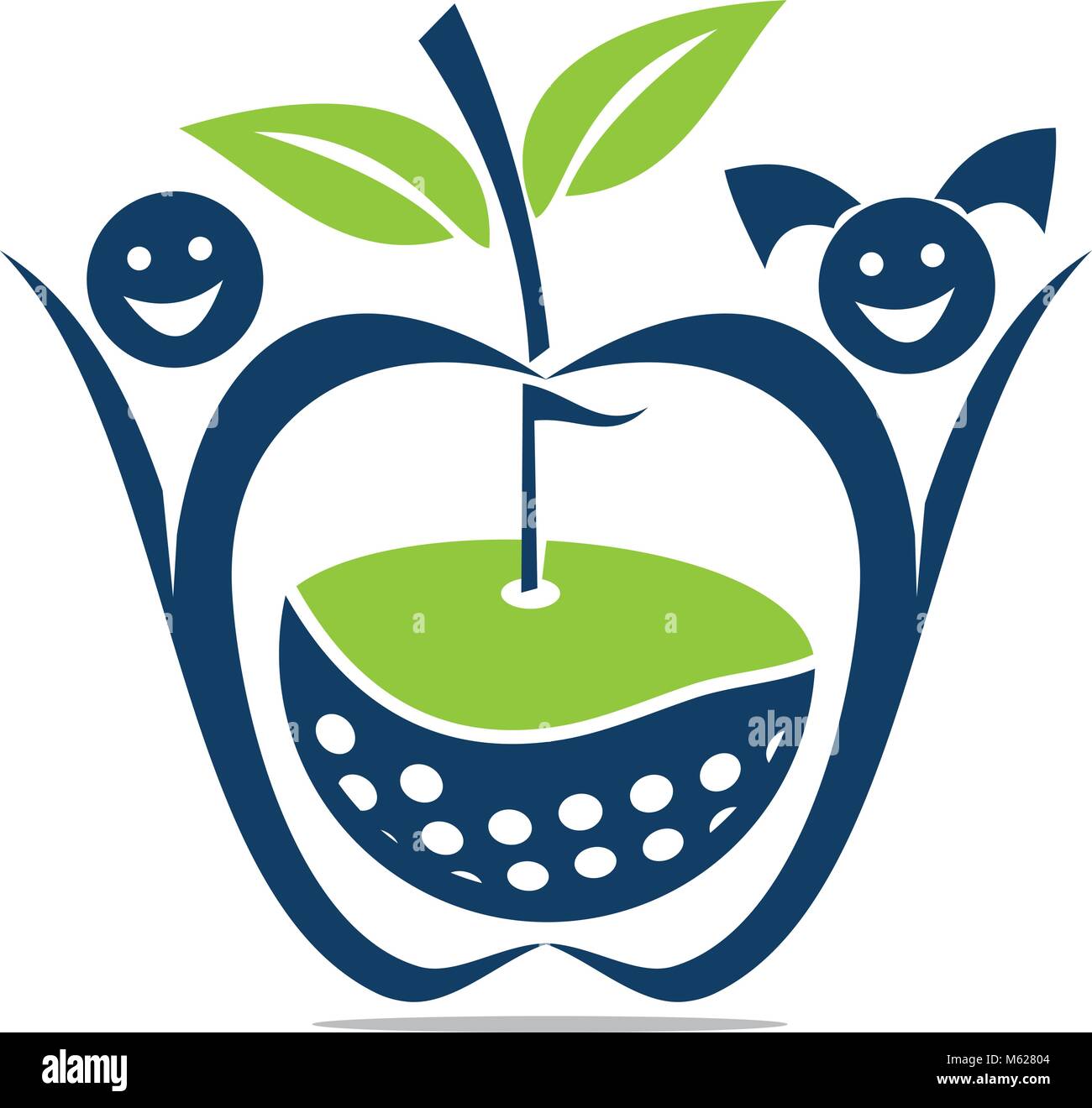 Apple Golf Ball Stock Vector Image & Art - Alamy