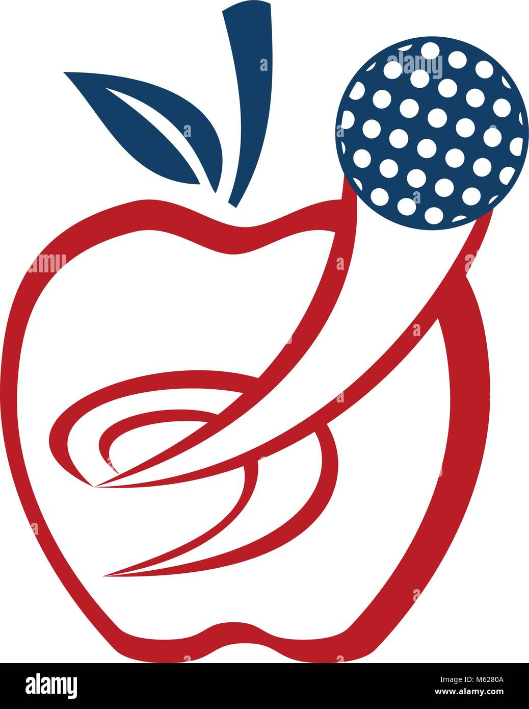 Apple Golf Ball Stock Vector Image & Art - Alamy