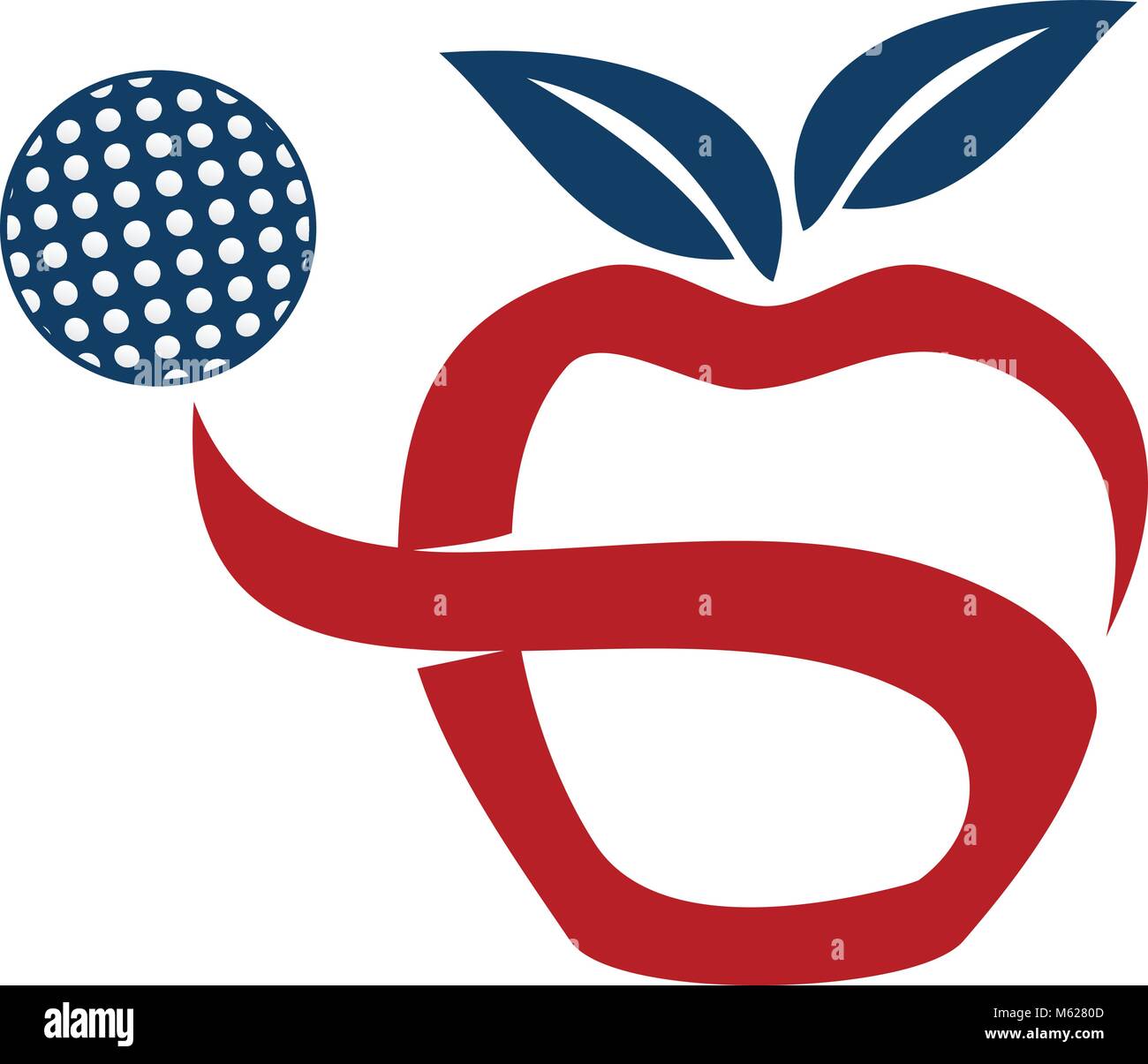 Apple Golf Ball Stock Vector Image & Art - Alamy