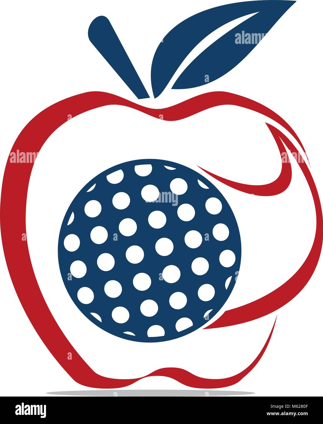 Apple Golf Ball Stock Vector Image & Art - Alamy
