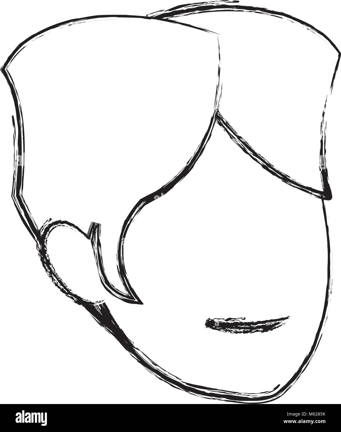 Faceless character vector vectors Black and White Stock Photos & Images ...