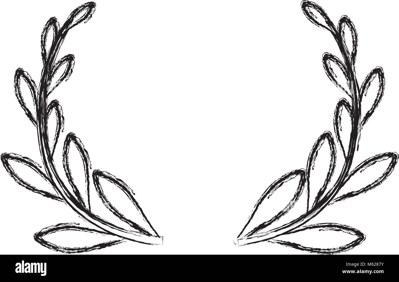 Wreath leaves emblem icon vector illustration graphic design Stock ...