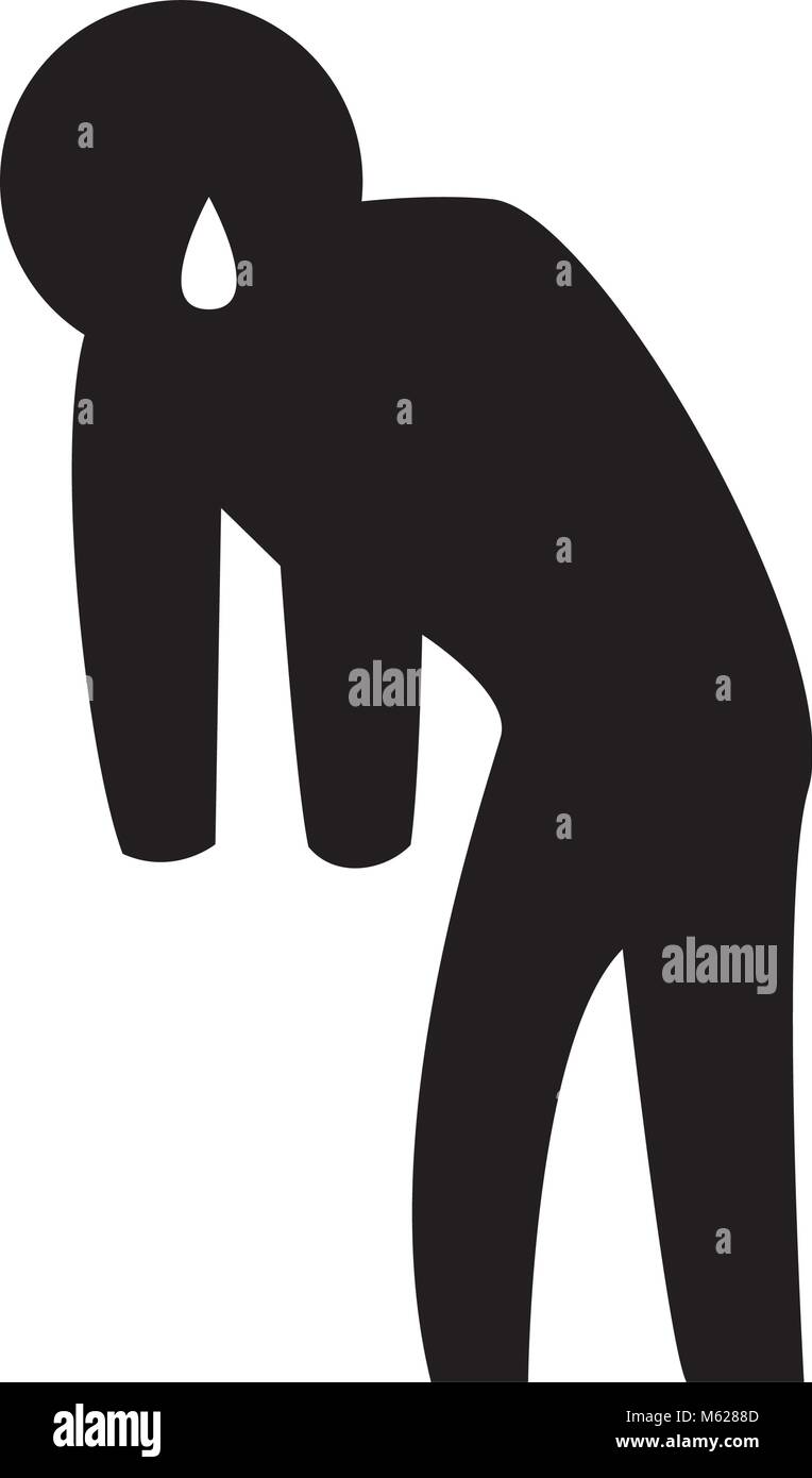 disappointed man pictogram icon vector illustration graphic design ...