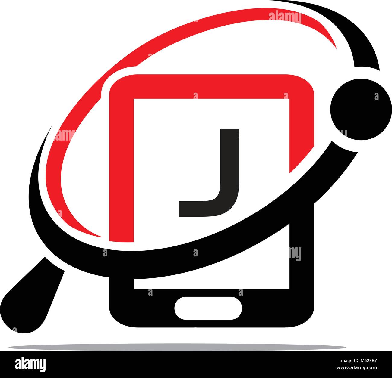 Hand phone Search initial J Stock Vector Image & Art - Alamy