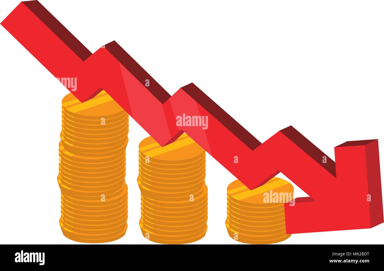 Stock market crash coins Stock Vector Images - Alamy
