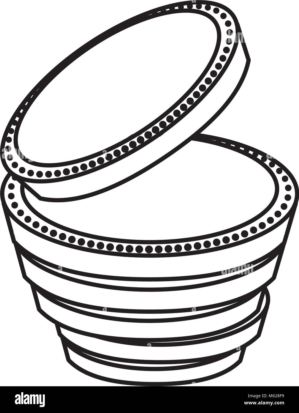 Blank coins piled up icon vector illustration graphic design Stock ...