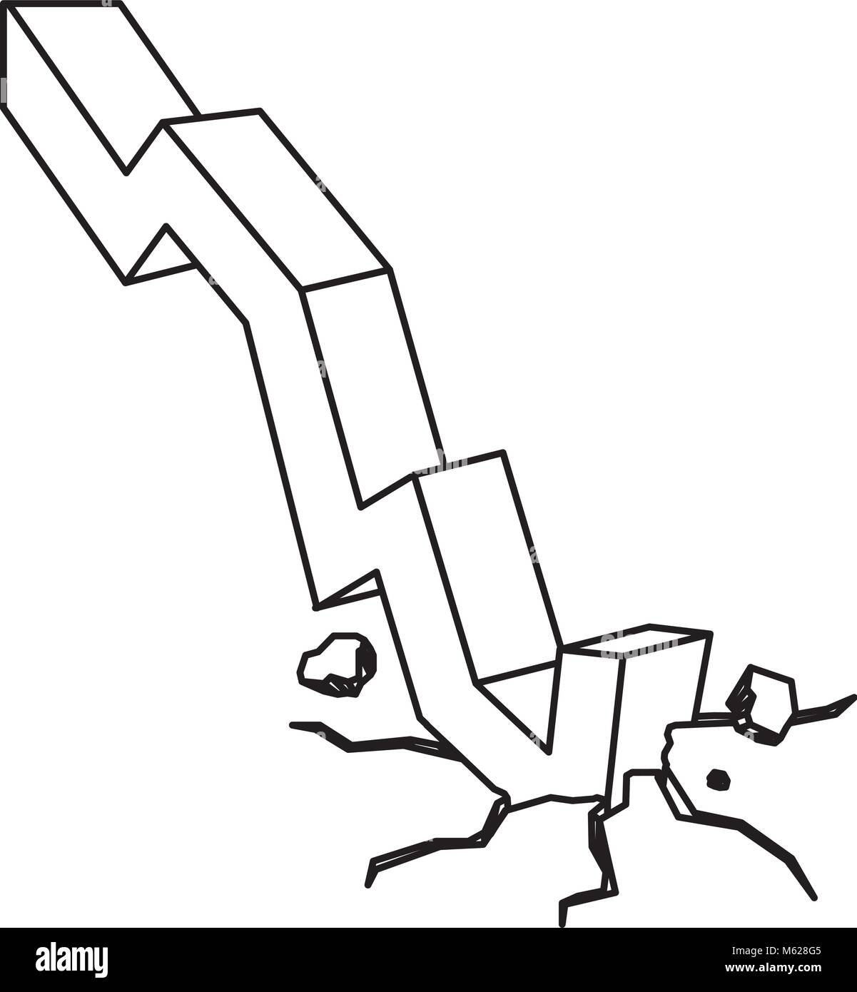 Arrow statistics decrease icon vector illustration graphic design Stock Vector Image & Art - Alamy