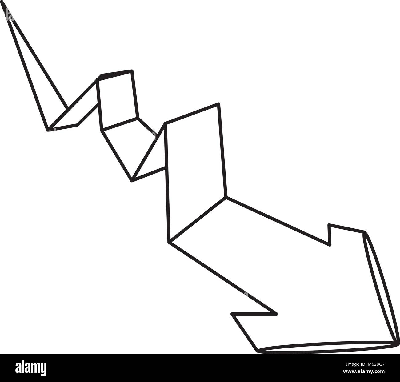 Arrow statistics decrease icon vector illustration graphic design Stock Vector Image & Art - Alamy