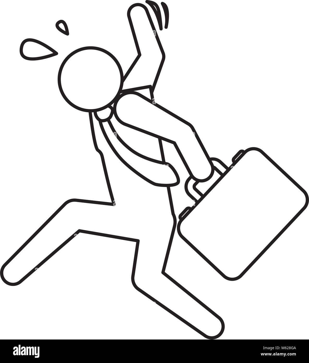 Businessman in distress icon vector illustration graphic design Stock ...