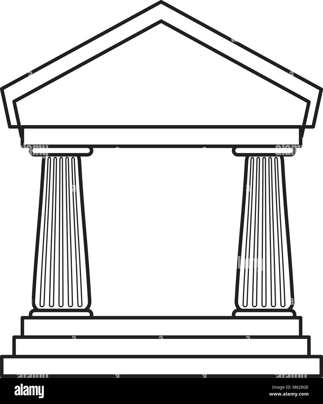 Bank building symbol icon vector illustration graphic design Stock ...