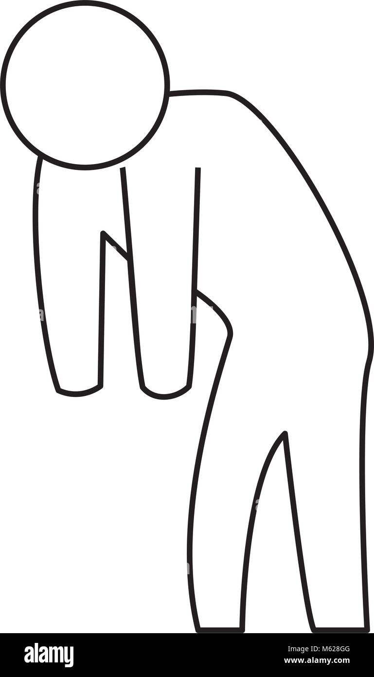 disappointed man pictogram icon vector illustration graphic design ...