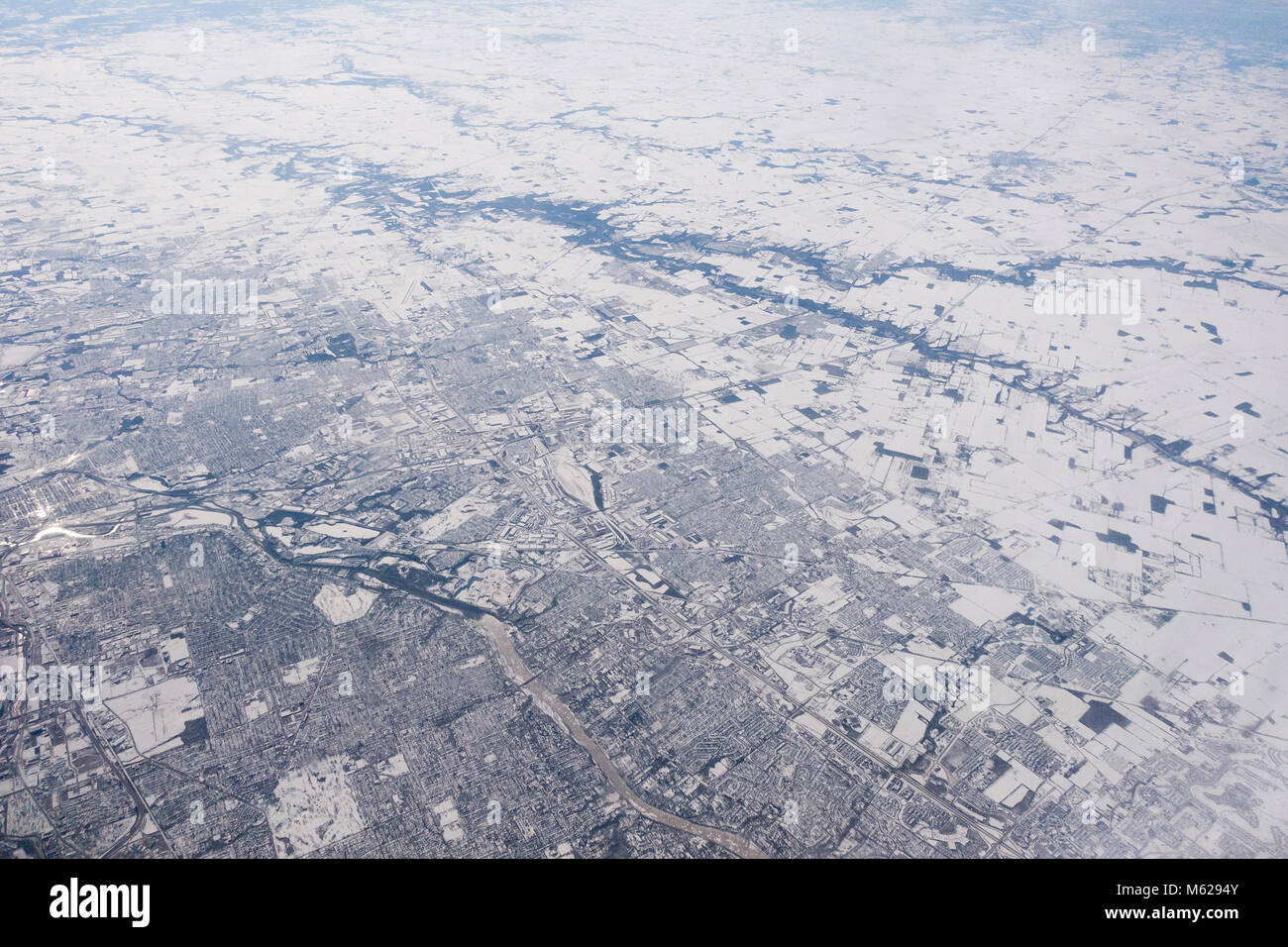 Snow city aerial view hi-res stock photography and images - Alamy